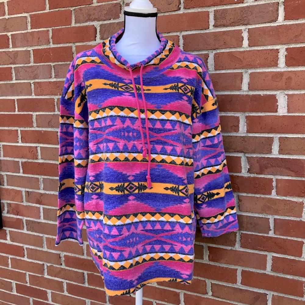 Vintage Carolina Colours Aztec Print Multicolor Pullo… - Gem